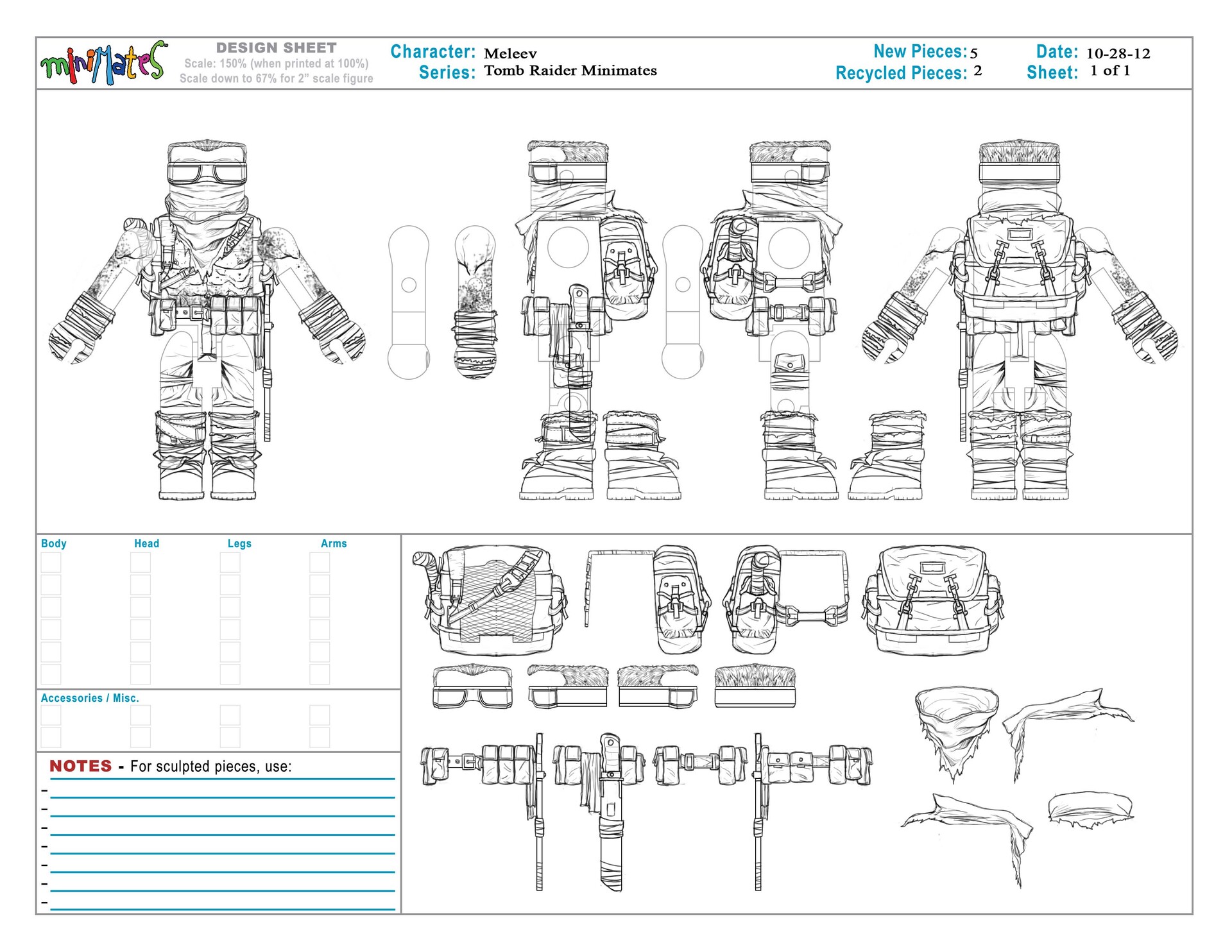 Yuri Timg - MINIMATES Control art sheet