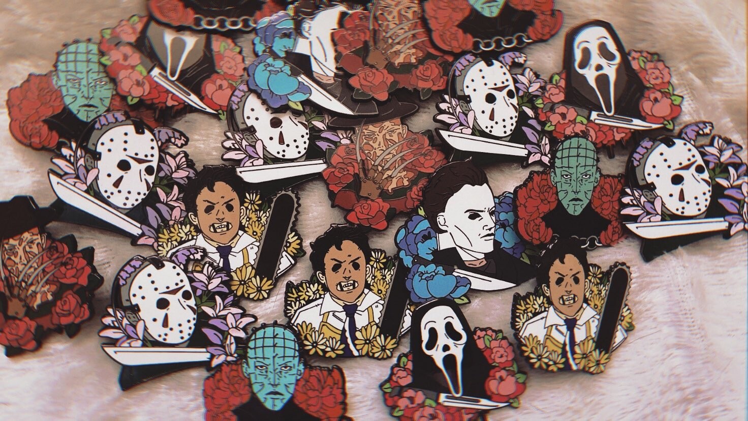 Jessie - Floral Slashers Pins