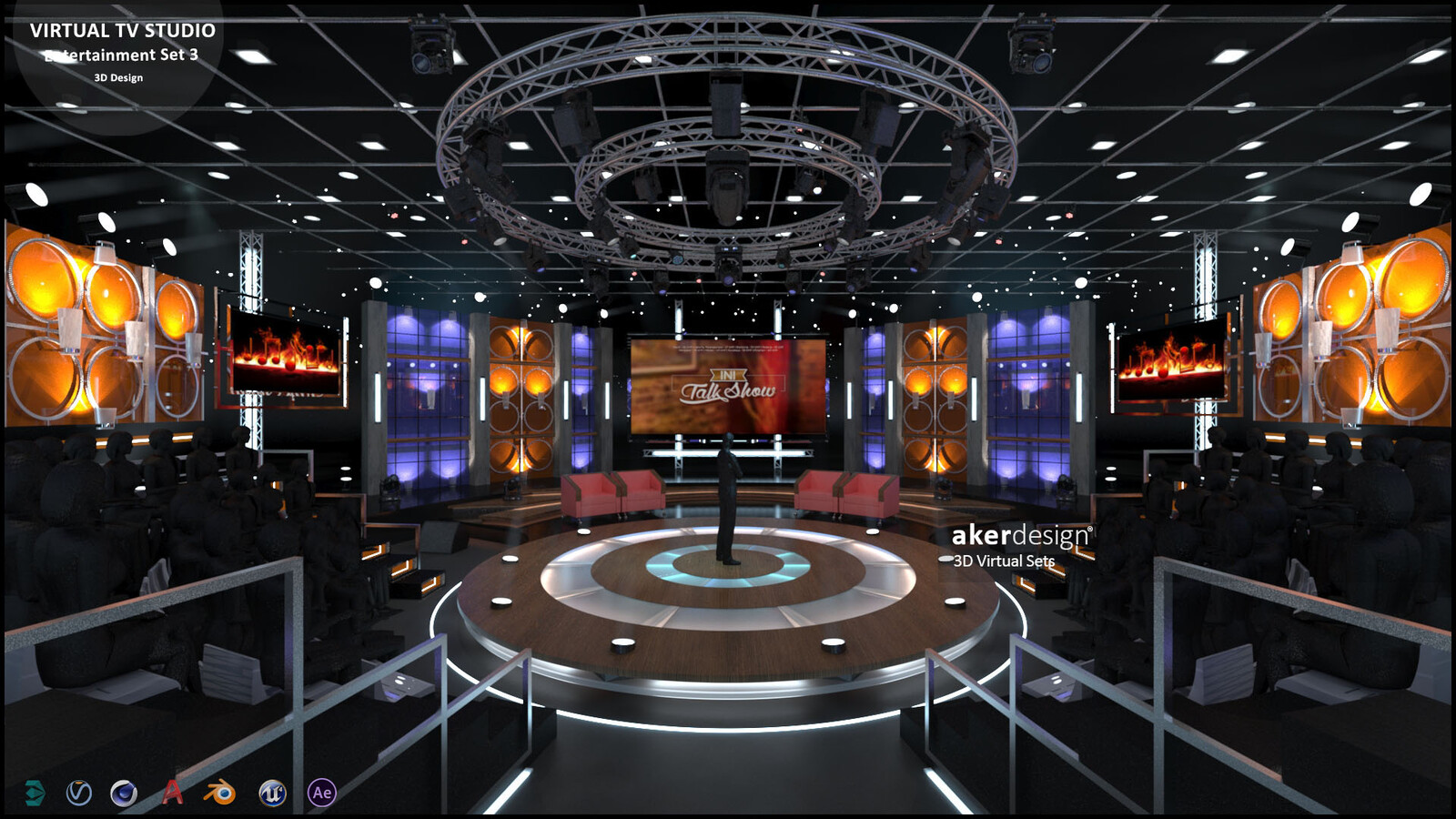 aker Studio - 3D Virtual TV Studio Sets
