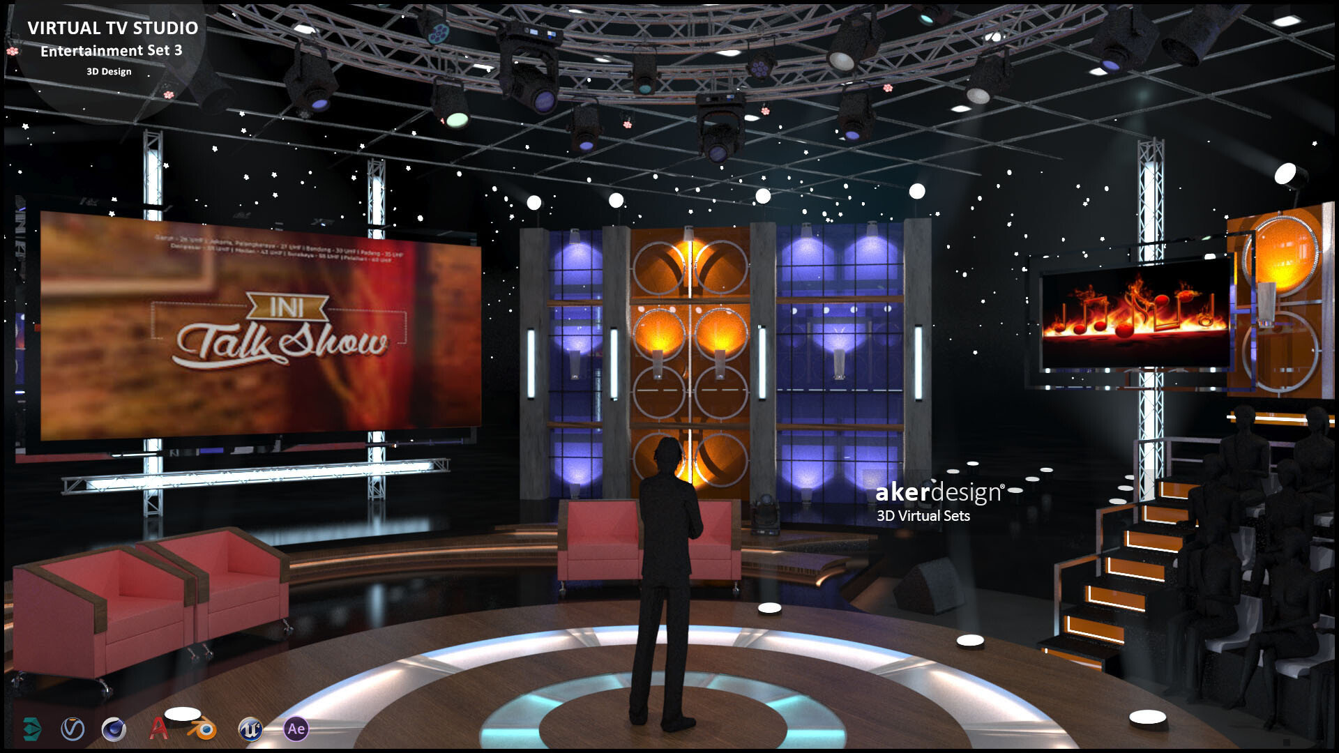 Modern Talk Show Set Design