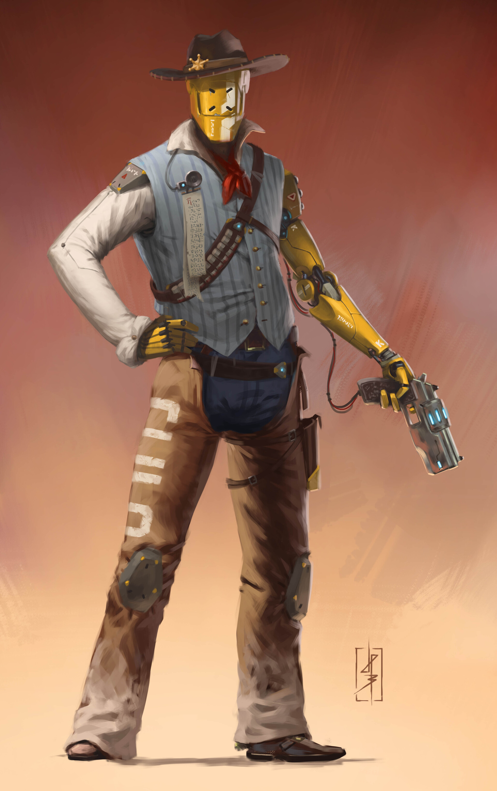 ArtStation - Cyber Sheriff - Character exploration