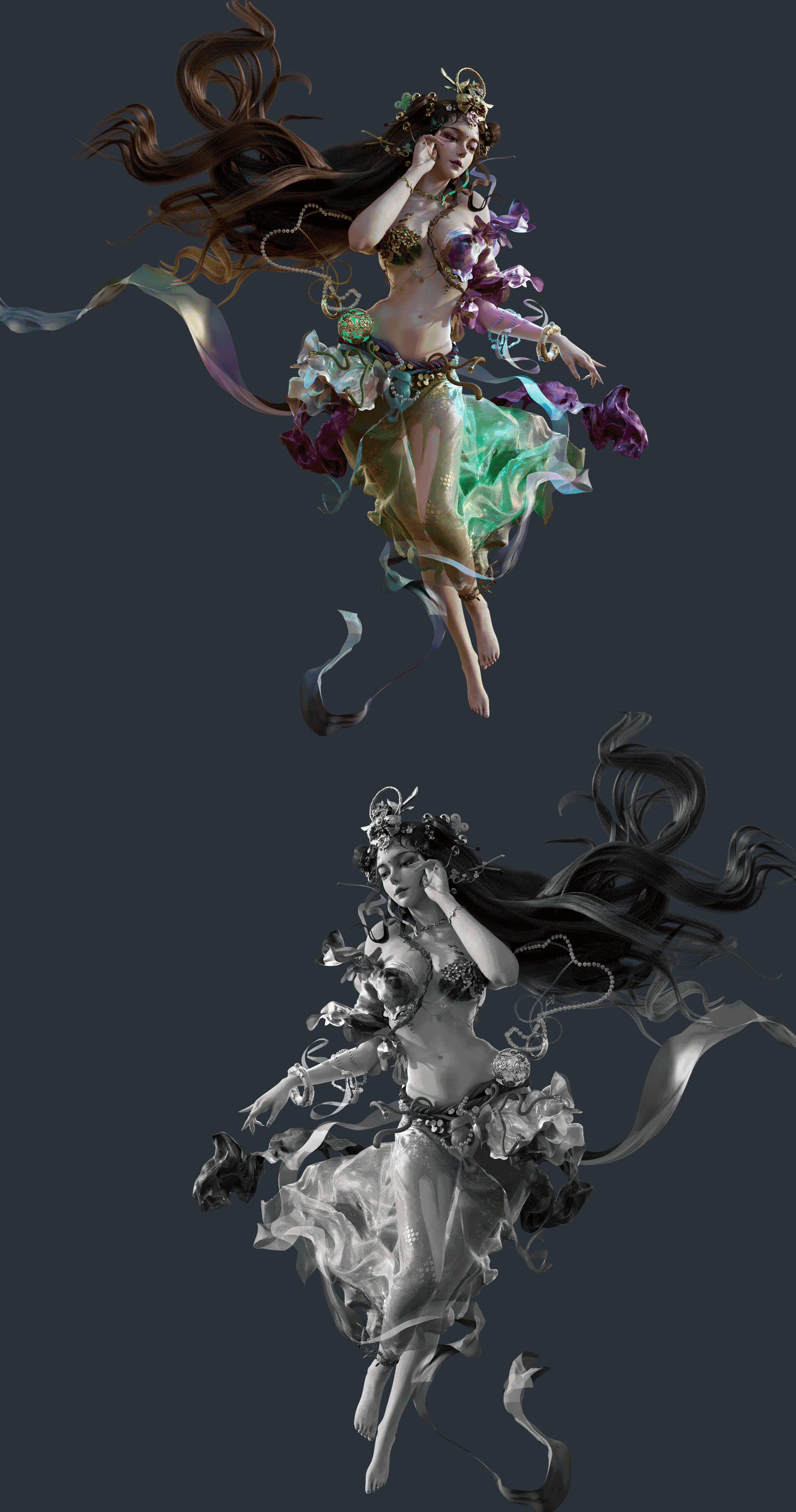 巧课力 CGmomo - 【学生作品】张函碧 --《锦鲤》