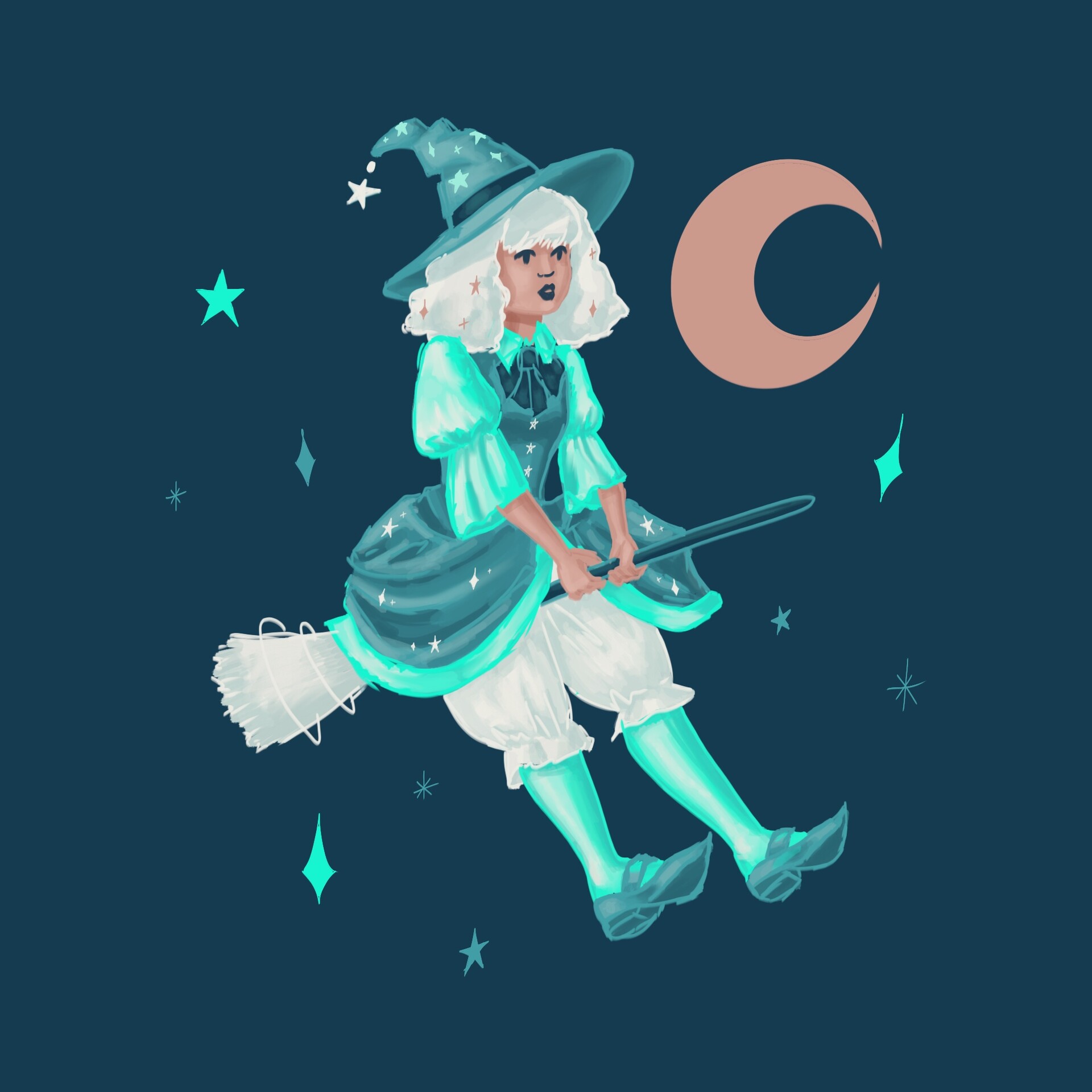 ArtStation - Set of 3 space themed works in a single color palette