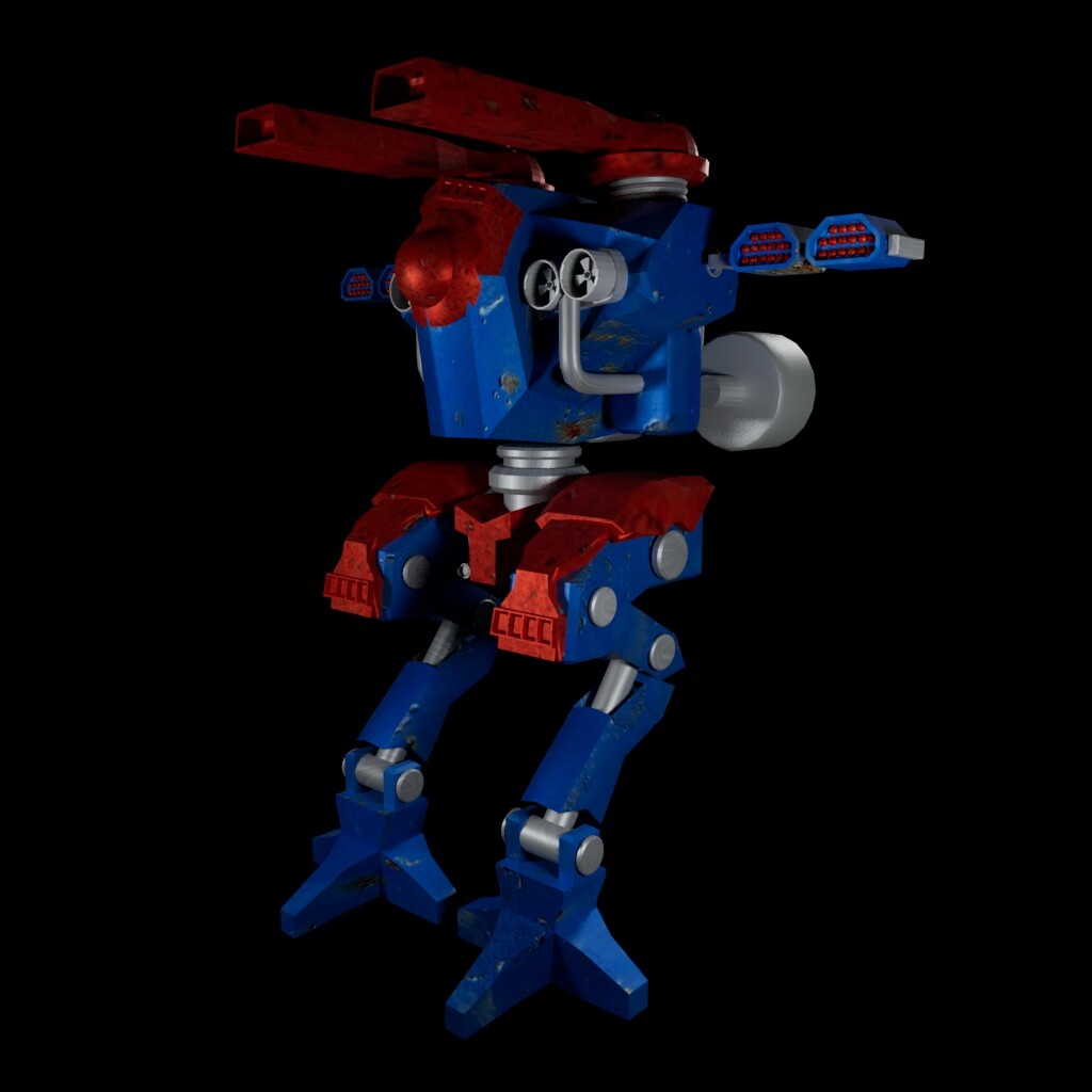 ArtStation - flyable robo with weapons