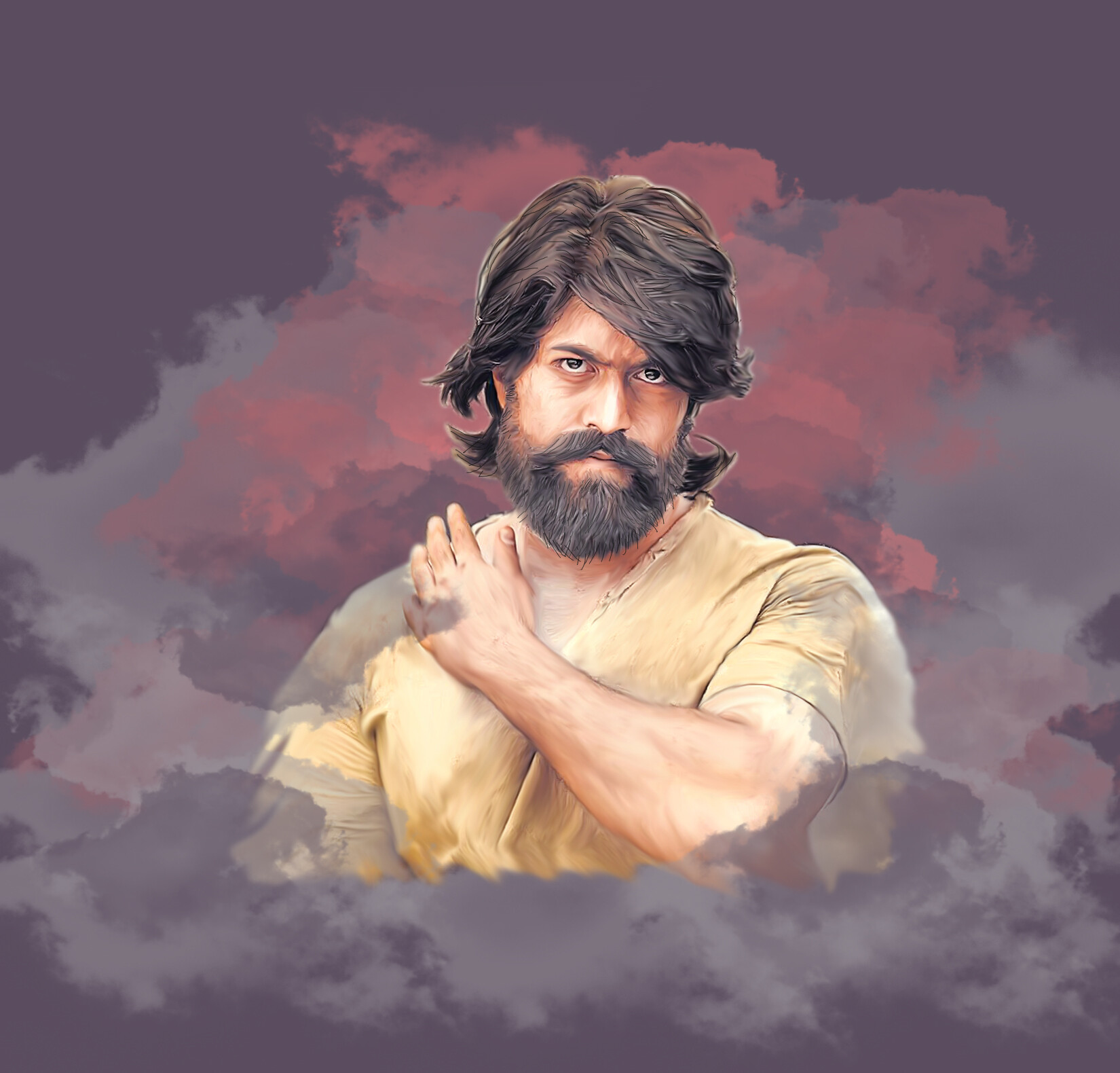 ArtStation - Digital Painting of Actor Yash (KGF)