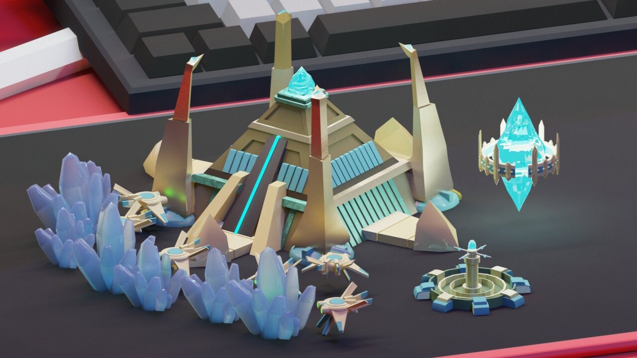 ArtStation - Starcraft Protoss&Terran Bases on the desk!