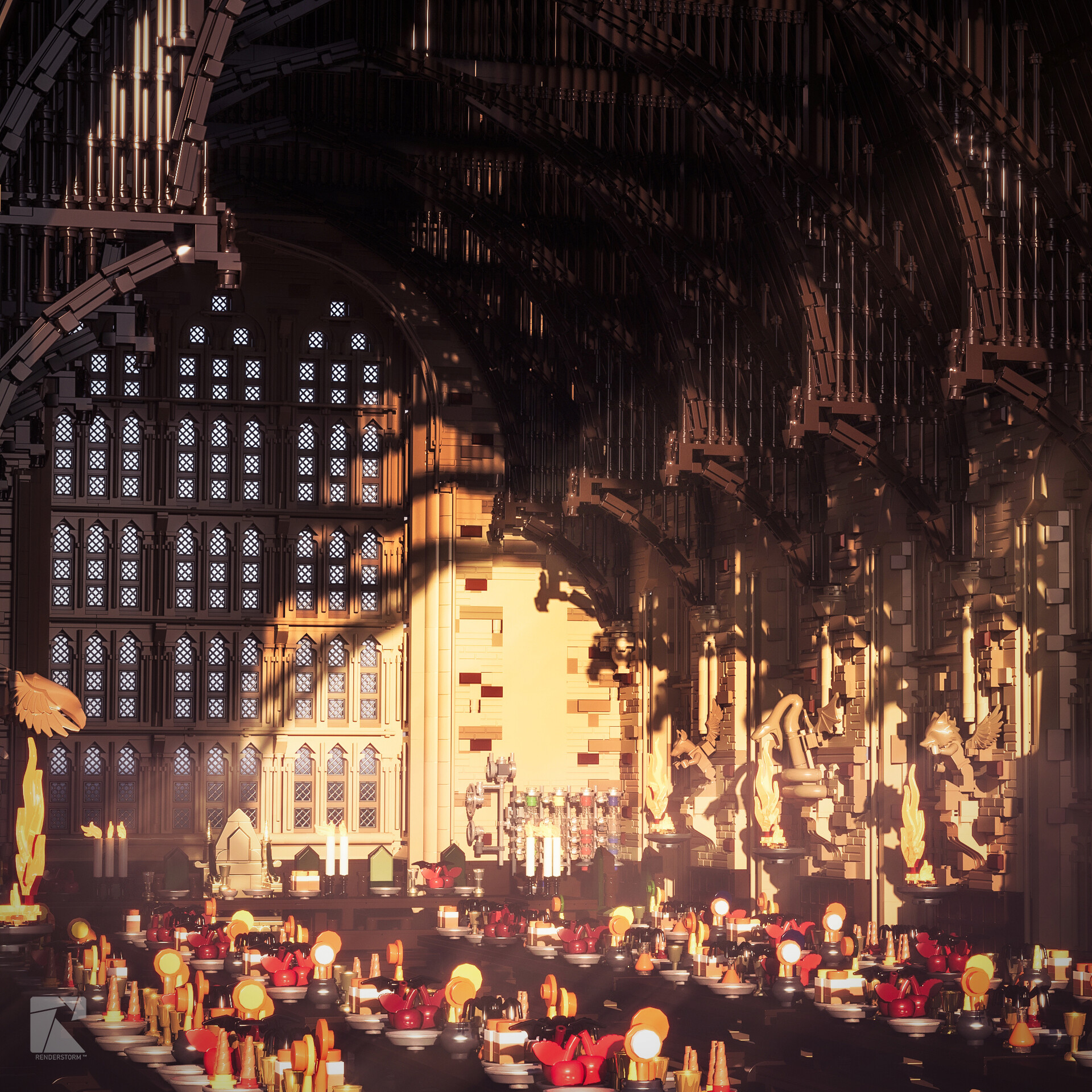 ArtStation - Hogwarts Great Hall - Lego model