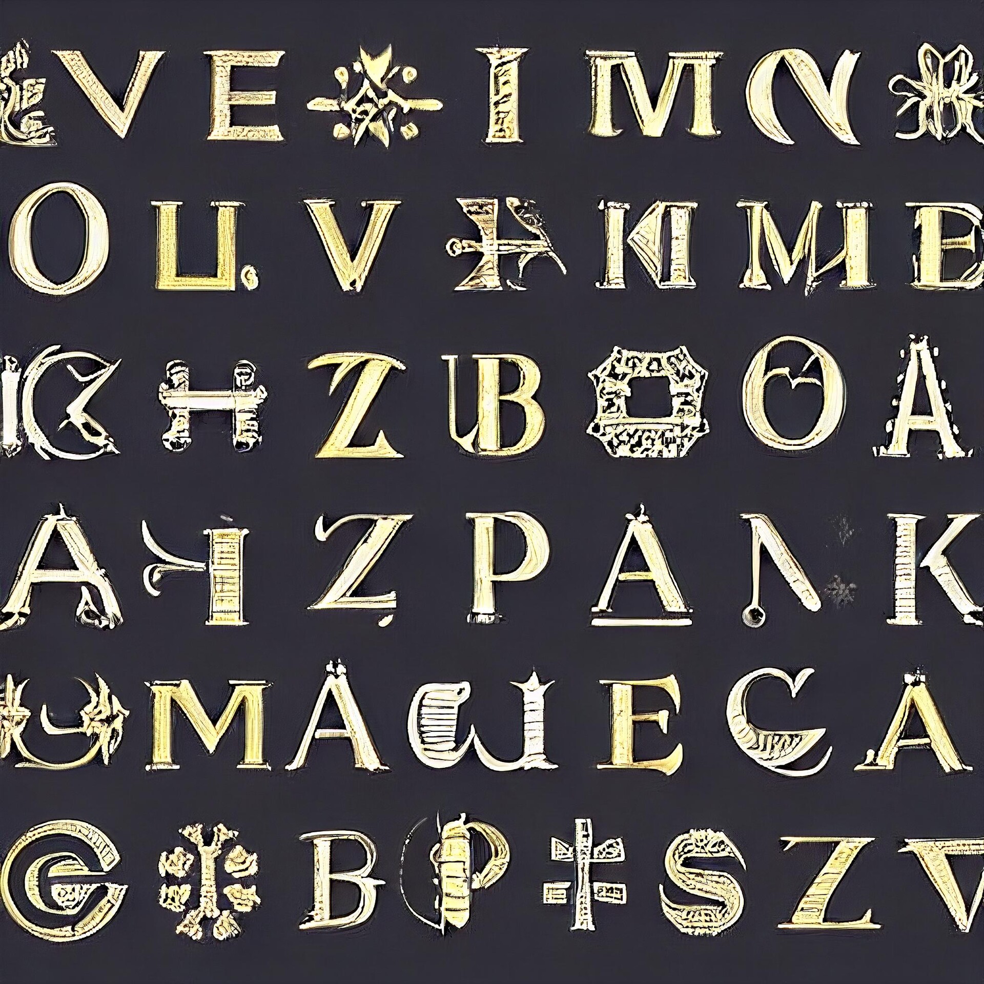 ArtStation - Medieval Alphabet Typeface