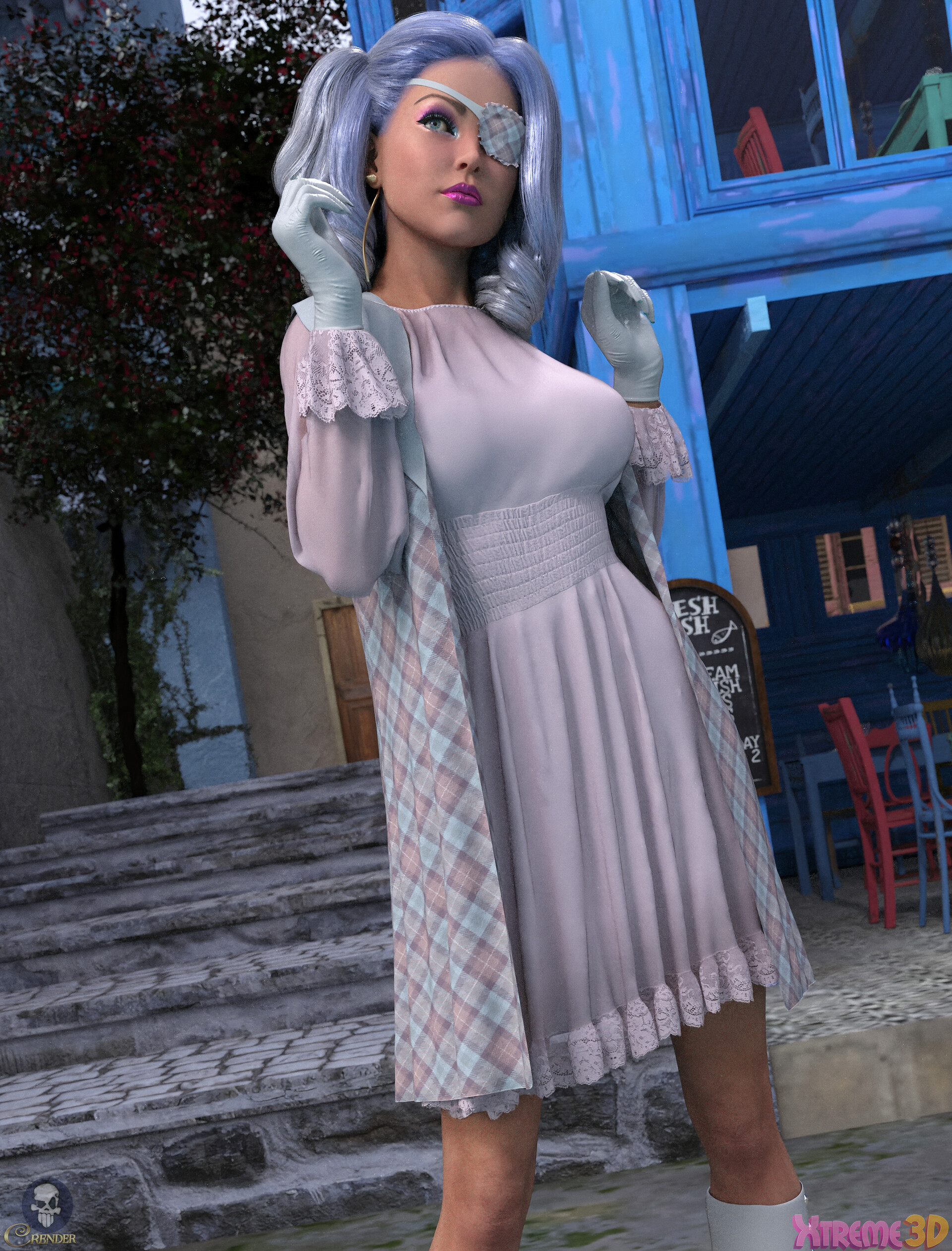 Xtreme3D Studio - Urban Pirate dforce Outfit for G8F by ArtTailor