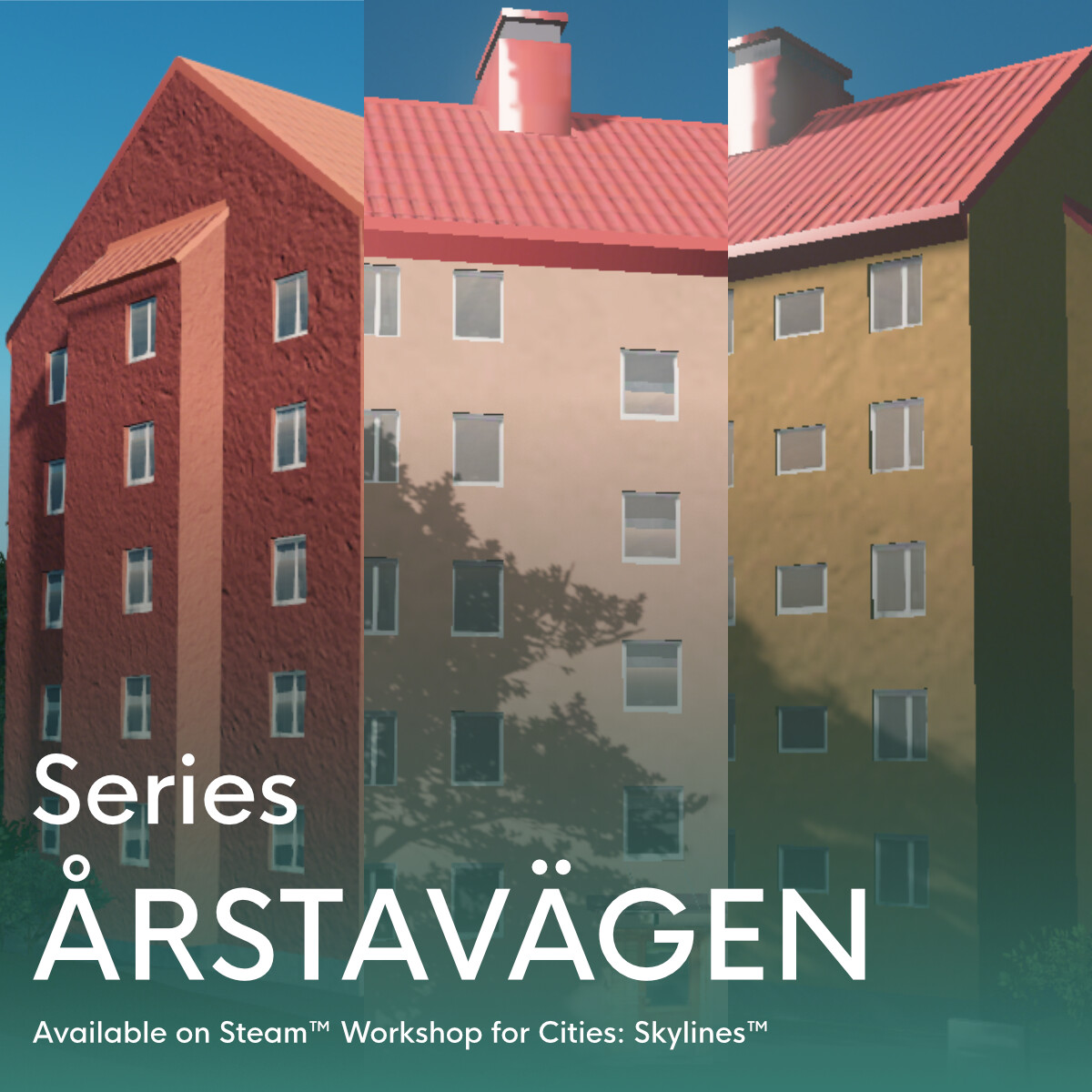 ArtStation - Custom Stockholm's Årstavägen 77-81 low-poly assets for ...