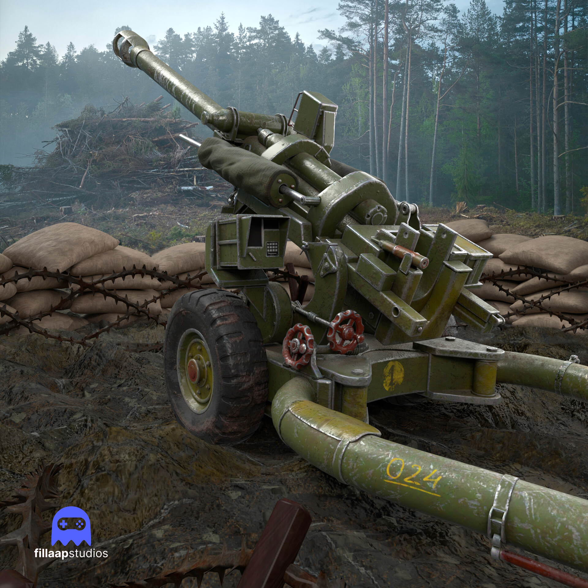 FillAap Studios - Artillery (L118 Light Gun)