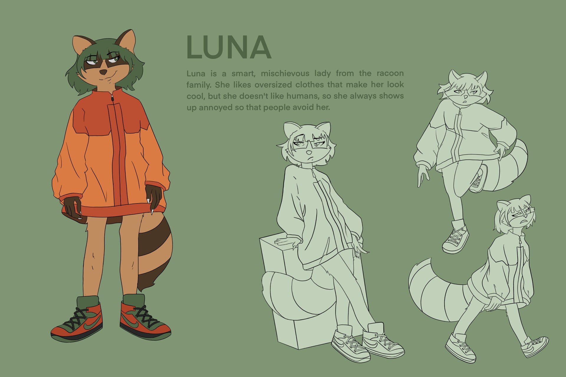 ArtStation - character sheet Luna