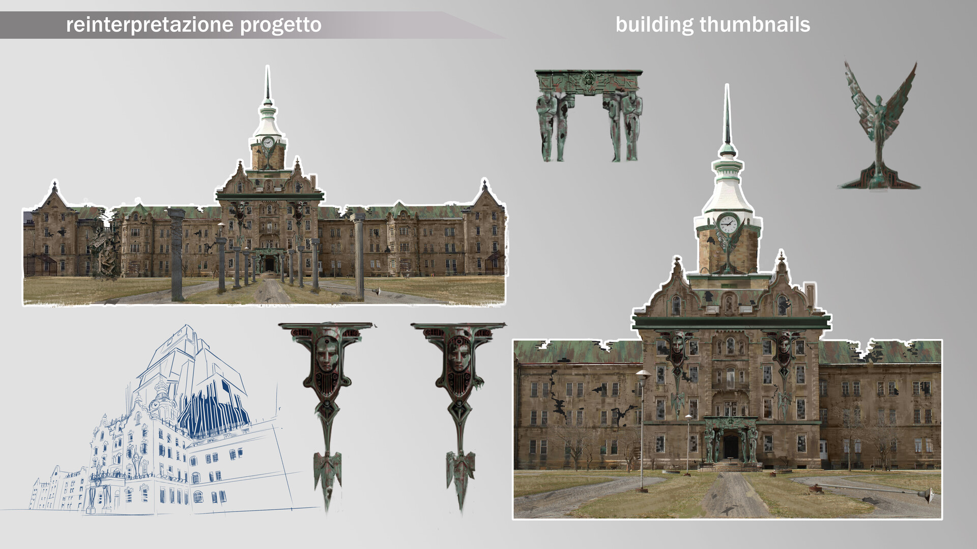 ArtStation - asylum laboratory - reinterpretation building concept