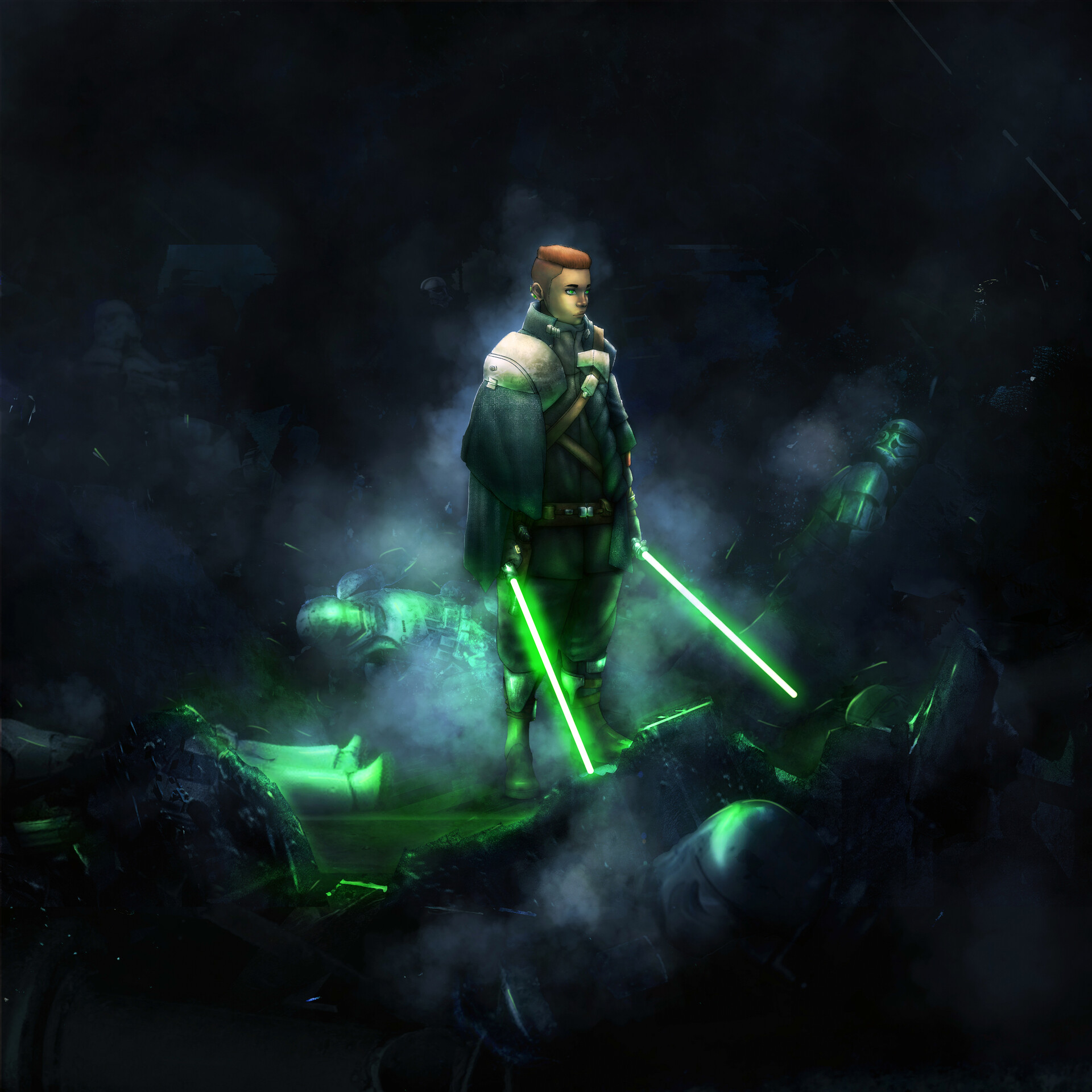 ArtStation - Afro Jedi, fallen.