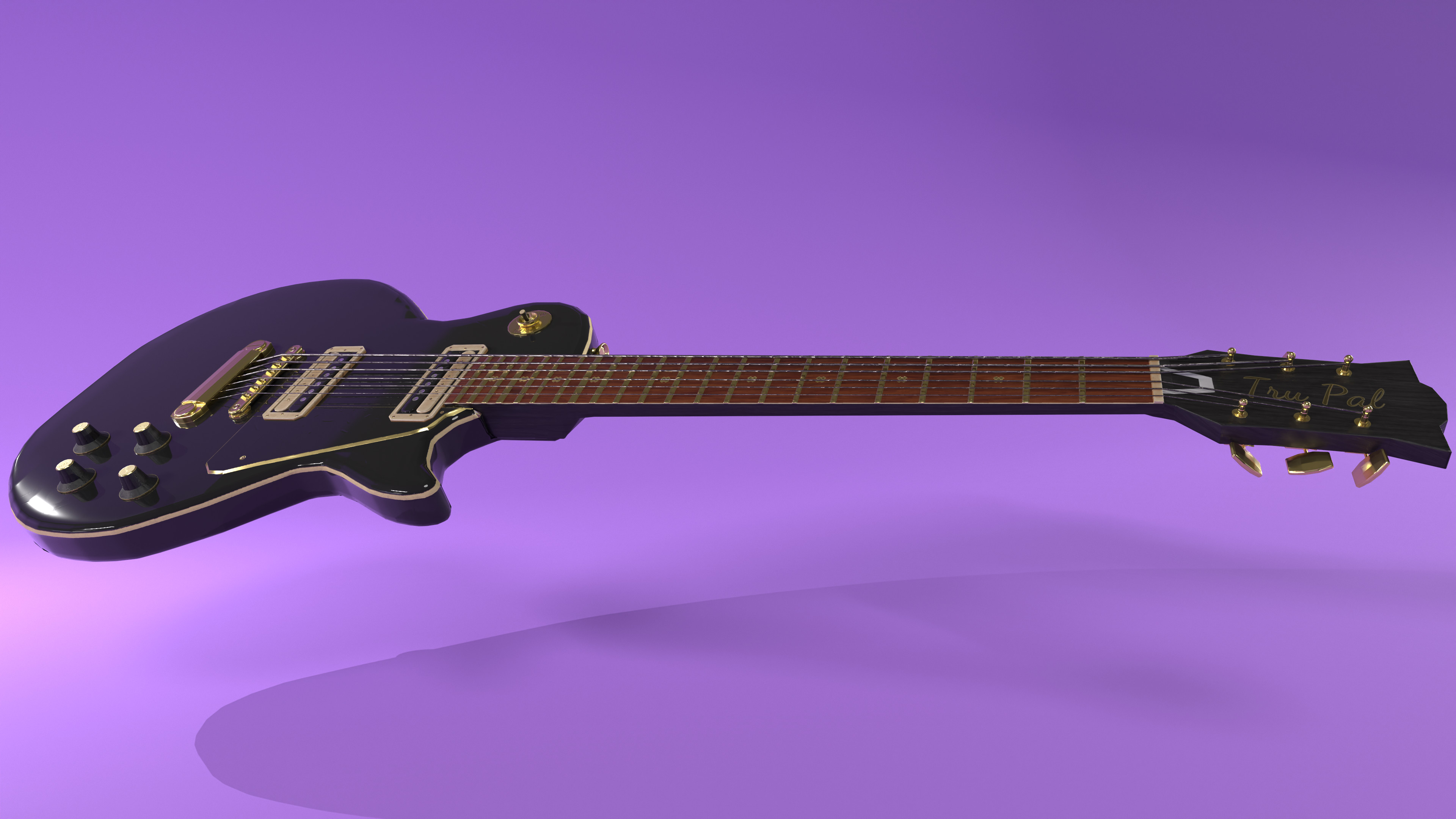 Mark Armstrong's Portfolio - Guitar Model - Les Paul Inspired