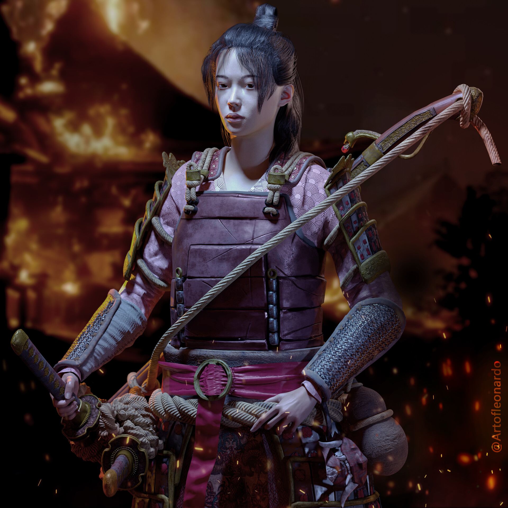 ArtStation - Samurai Yuriko (Realtime Character)