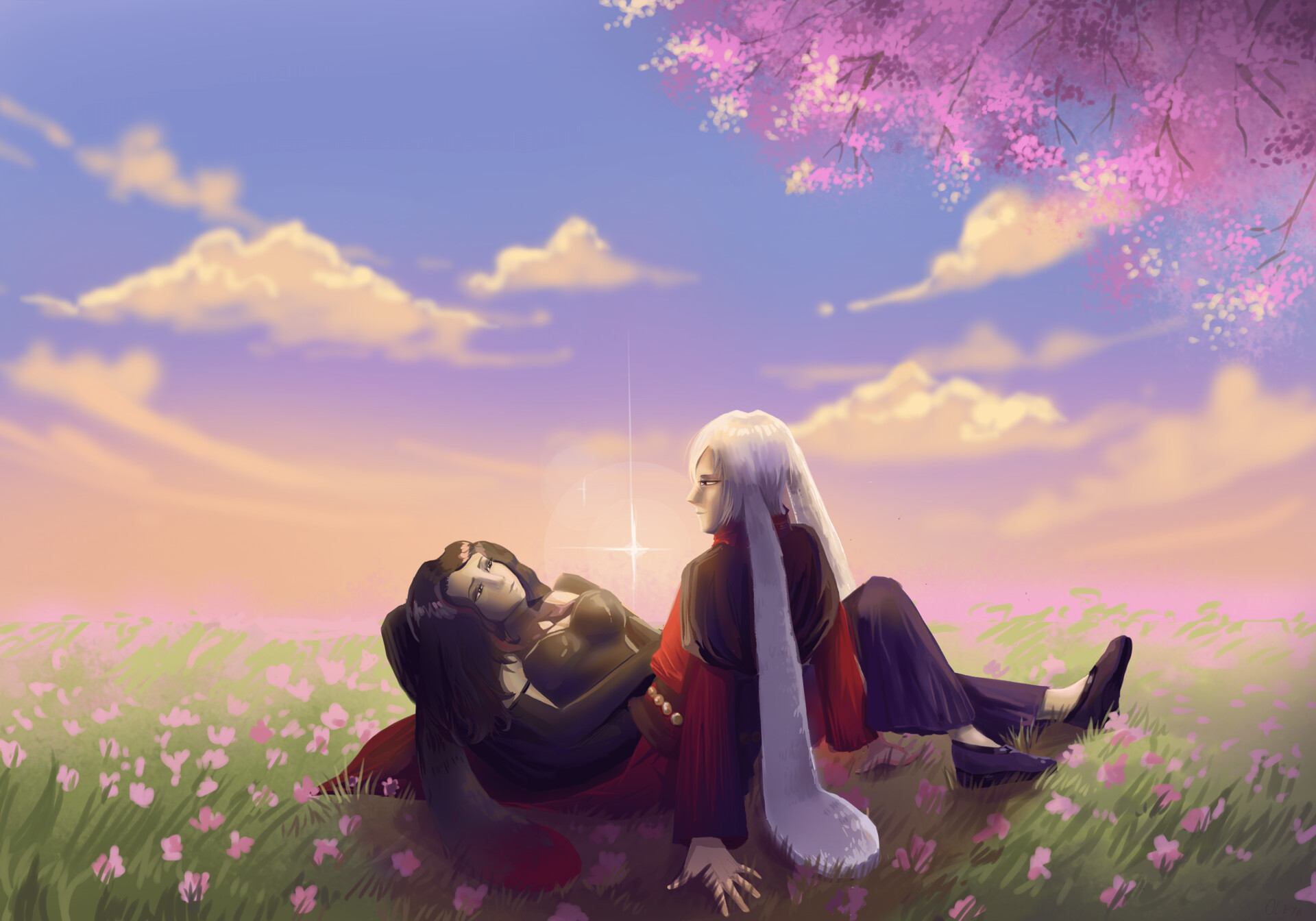 ArtStation - 2 hares in the meadow