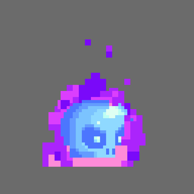 ArtStation - Skeleton in the purple fire