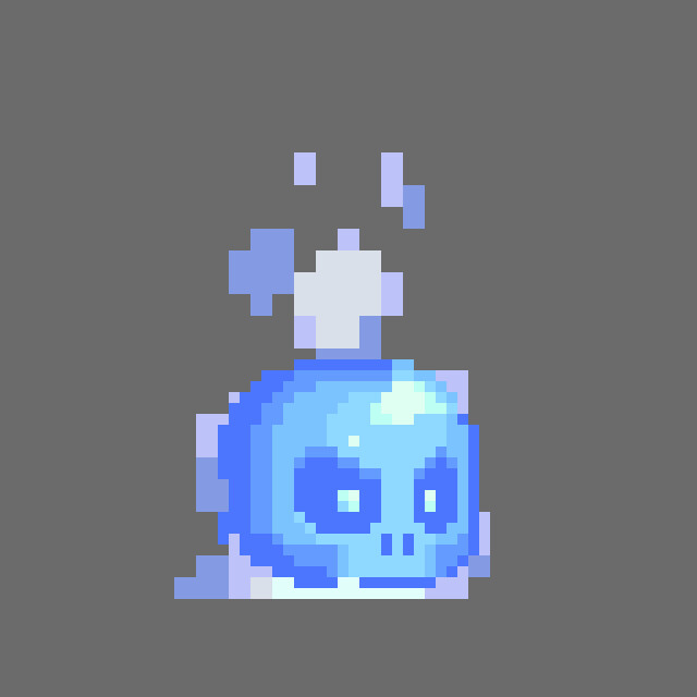 ArtStation - Skeleton in the white fire animation