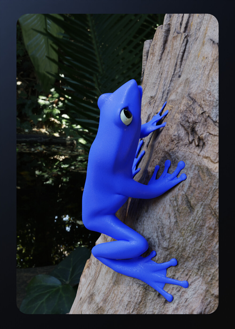 Mae Zinn - Colorful Frog Card Game Art