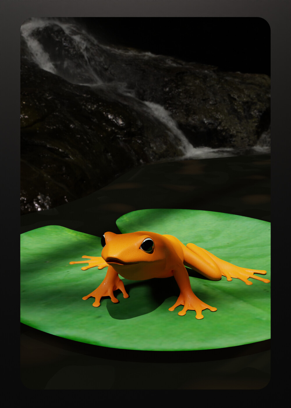 Mae Zinn - Colorful Frog Card Game Art