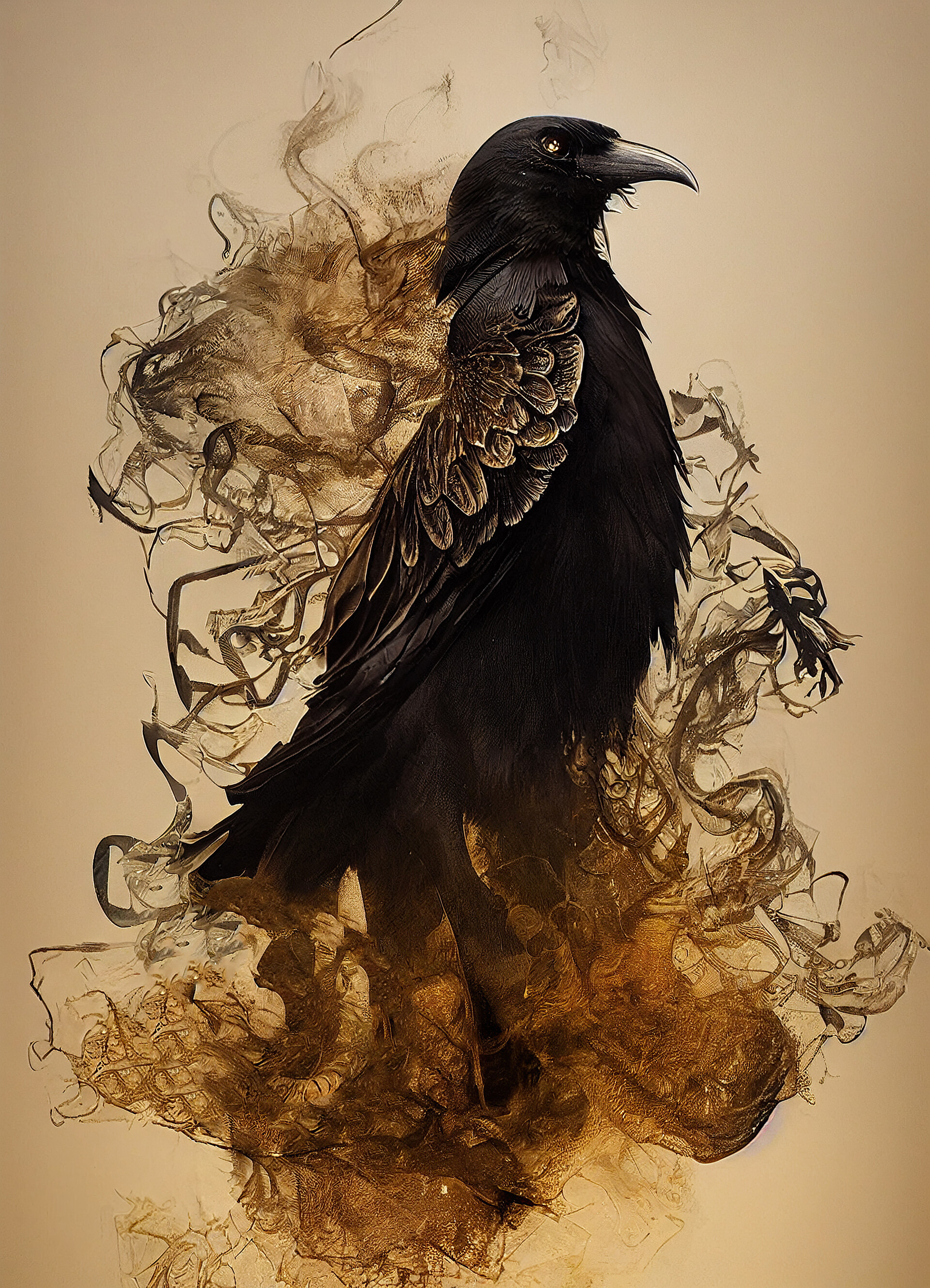 Creepy Crow Art