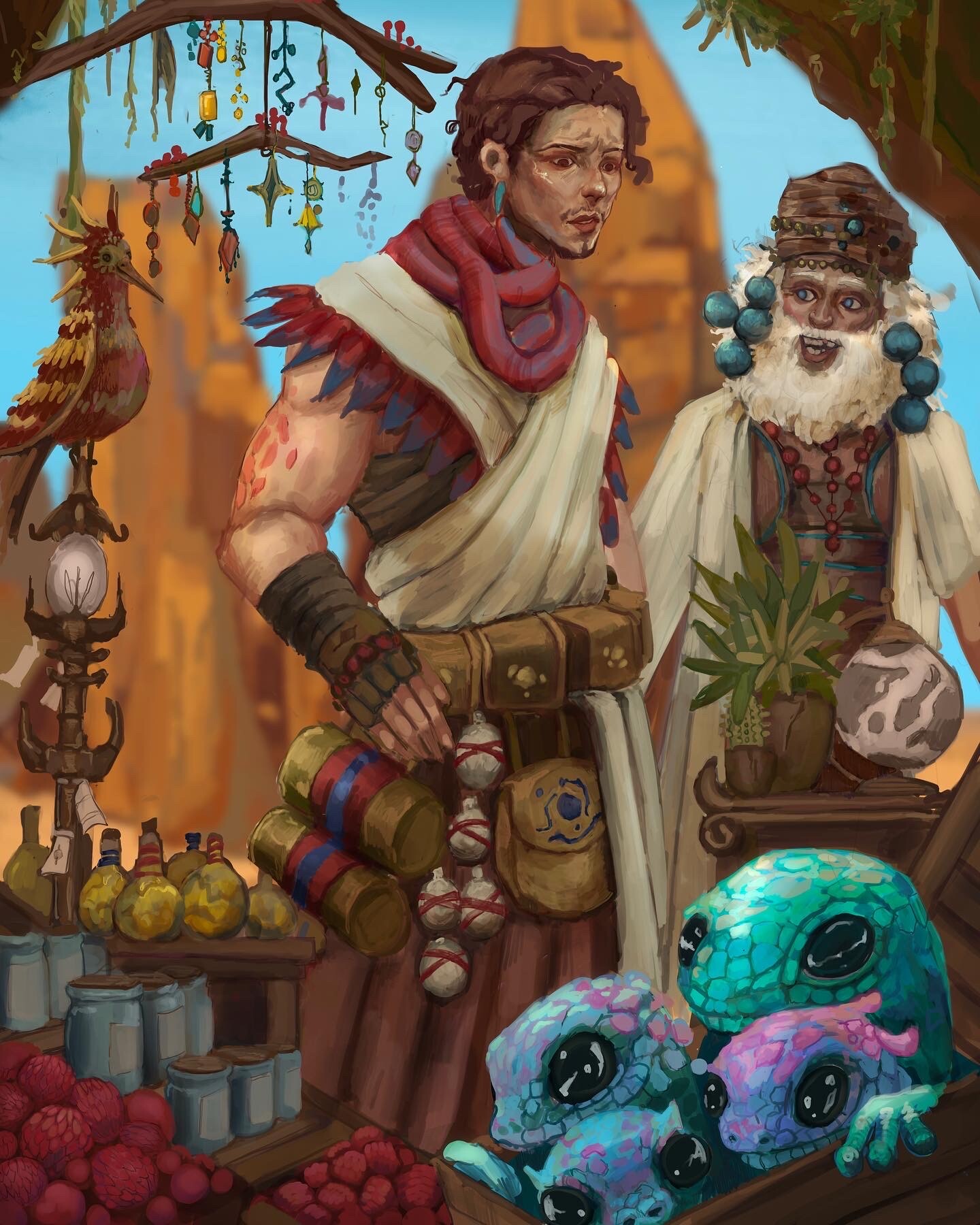 ArtStation - Trading Post Illustration