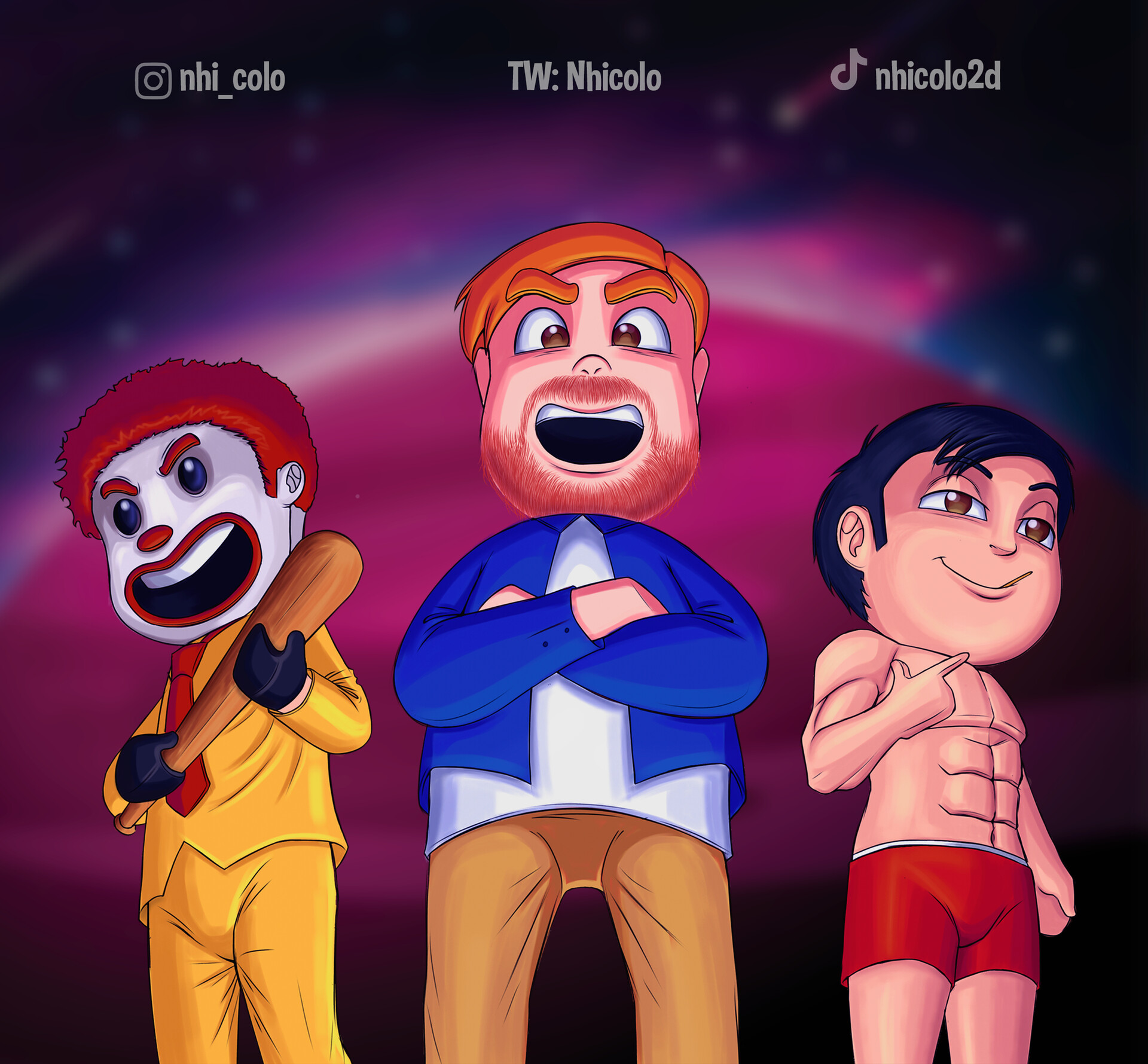 ArtStation - Dibujo de trío galáctico en tortillaland