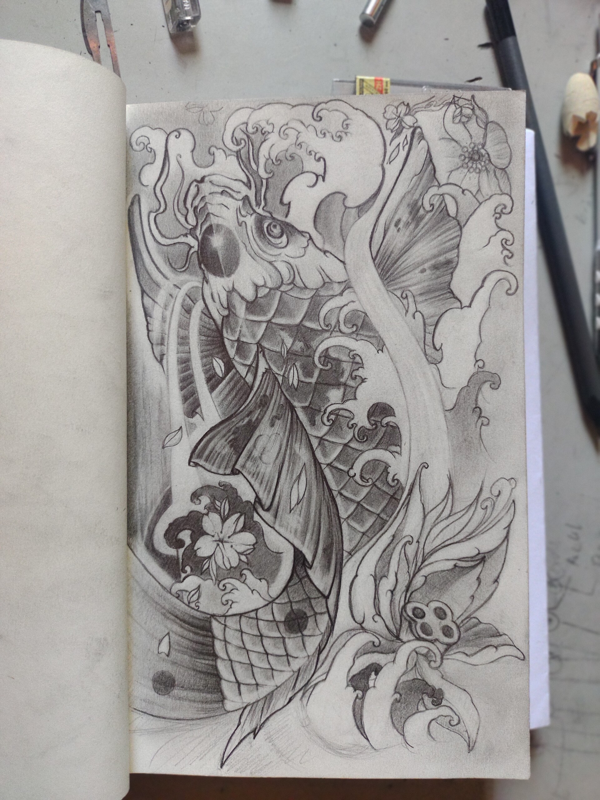 ArtStation - Koi fish