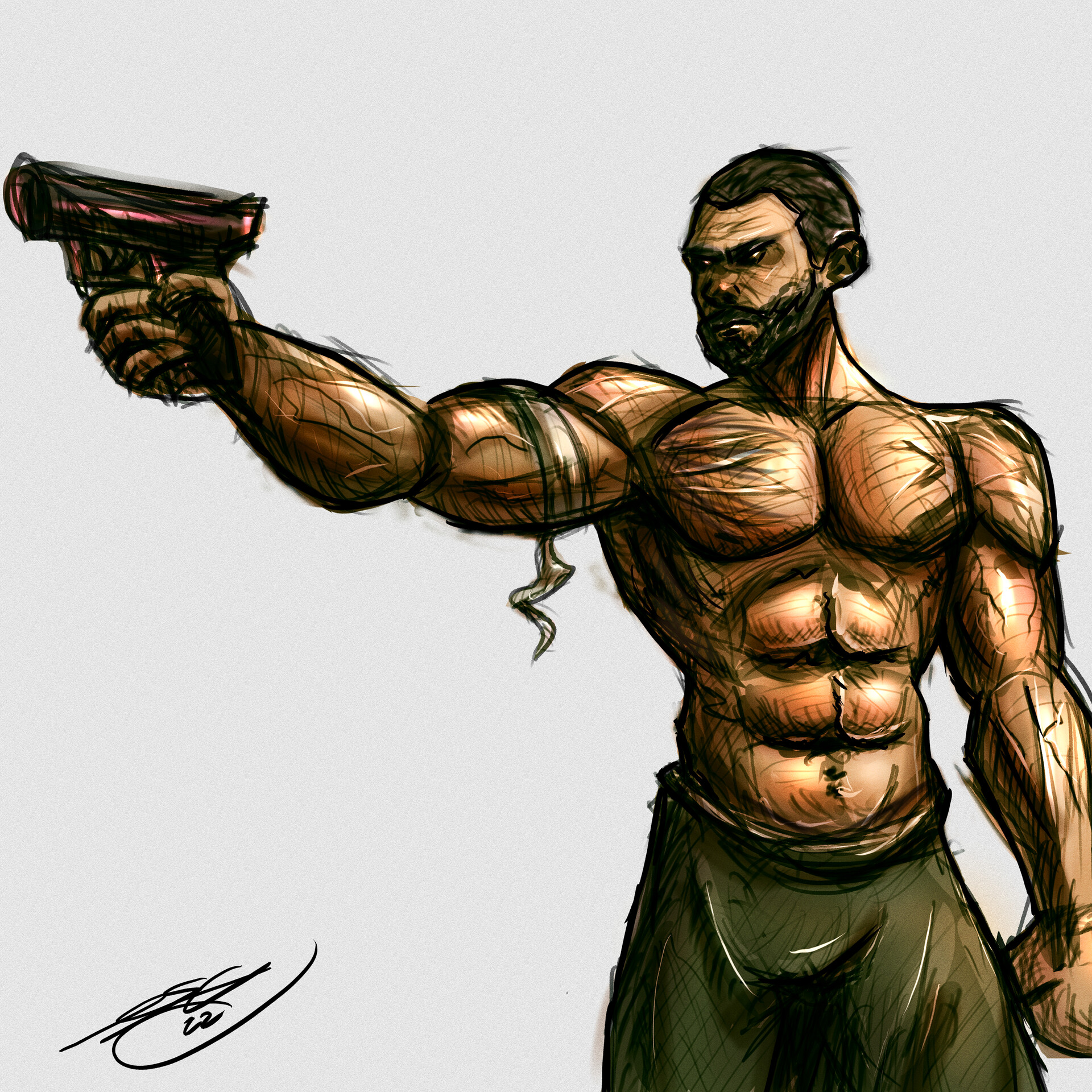 ArtStation - Comic character design (hatching)