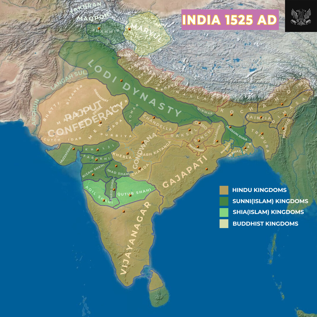 ArtStation - Map of India 1525 CE.