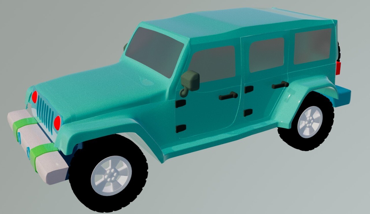 ArtStation - Basic Jeep 3d modelling