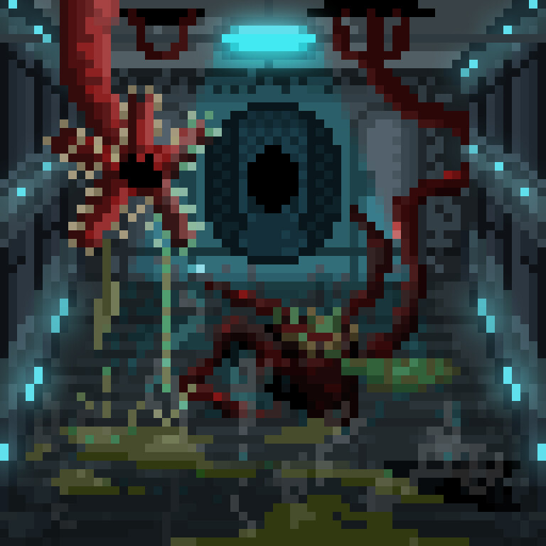 ArtStation - 2D Background - Inside the spaceship.