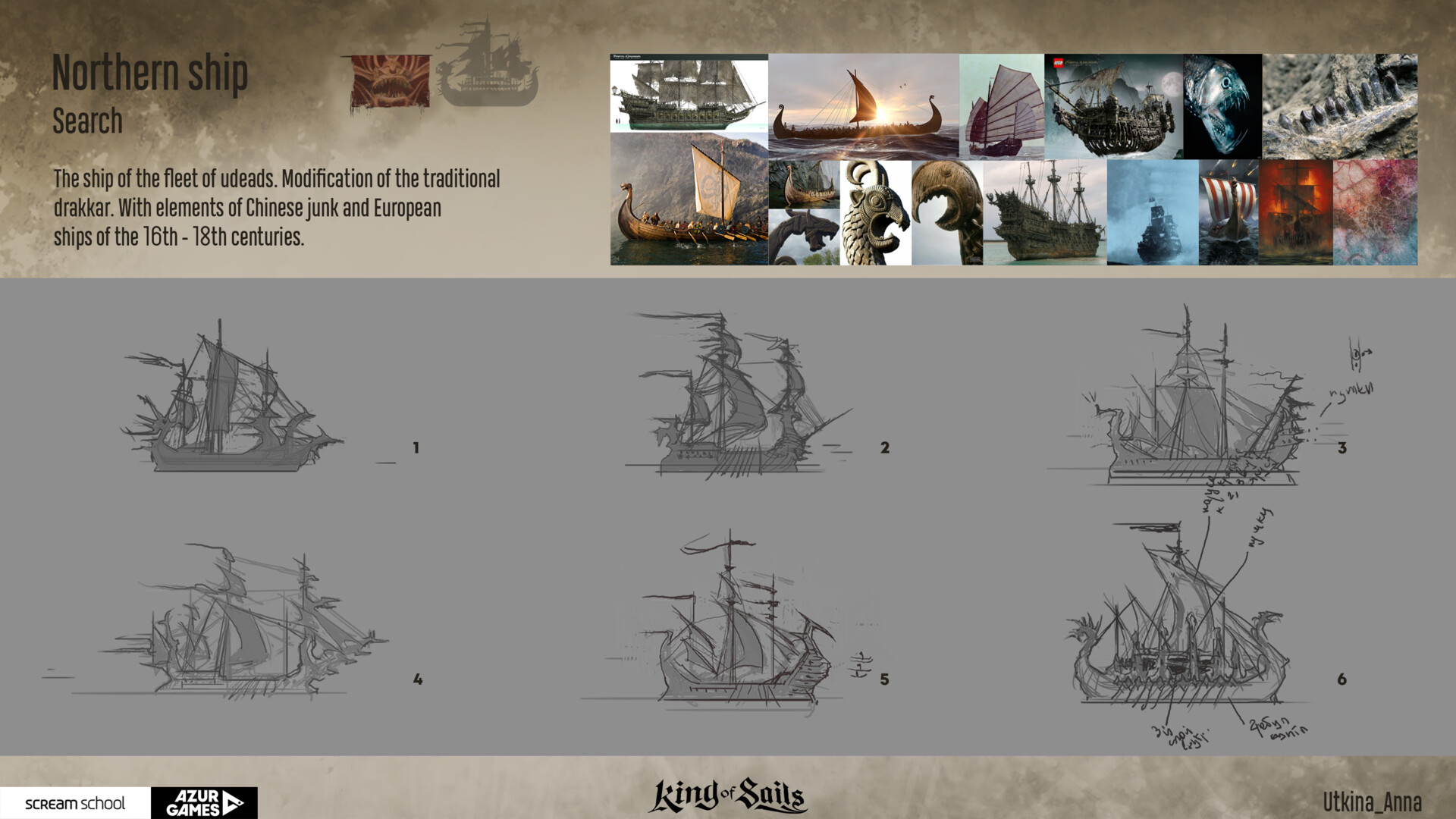 Anna U - King of Sails (Undead : ship design)