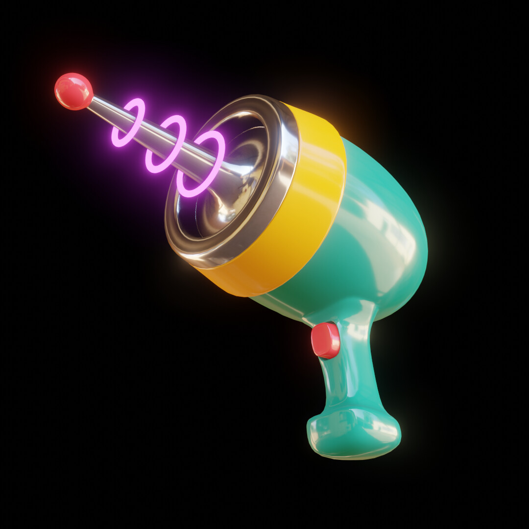 ArtStation - Retro sci-fi laser gun