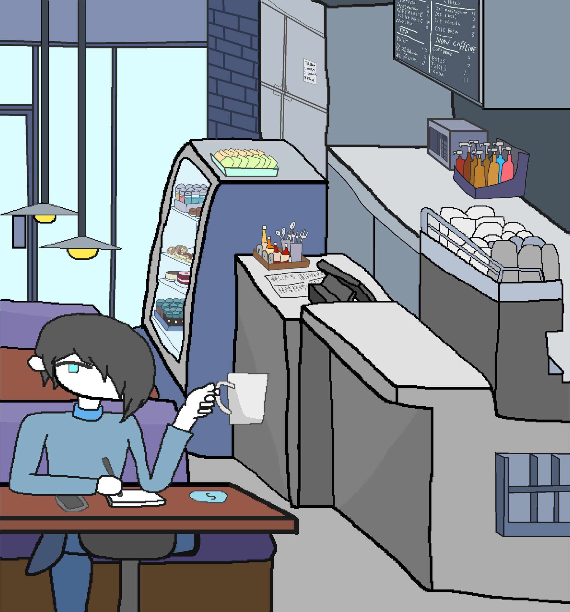 ArtStation - CHILLING CAFE...