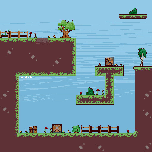 ArtStation - Example of a level from a platformer/endless runner