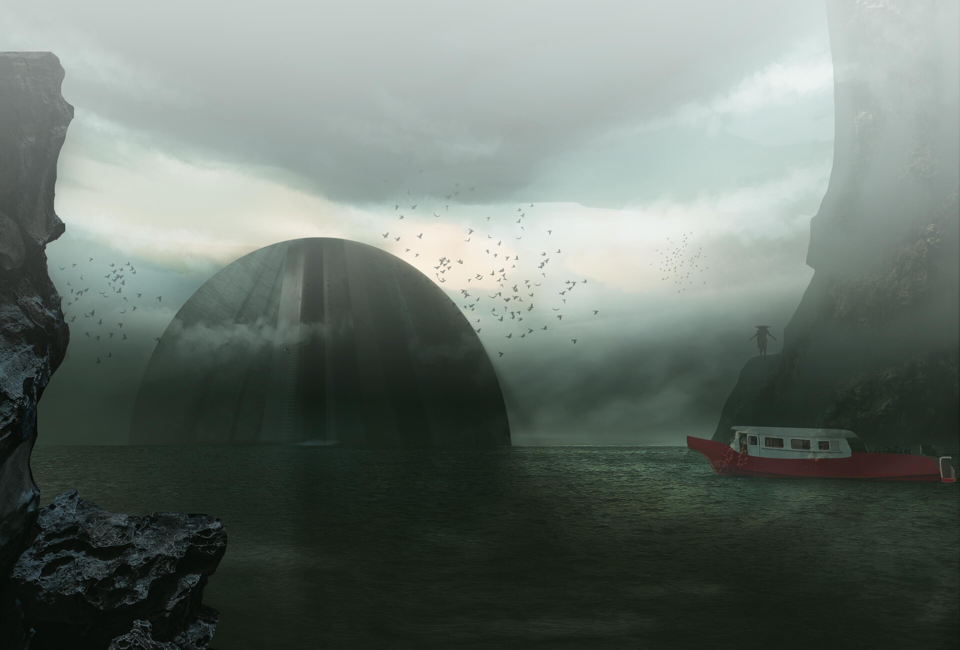 ArtStation - Unknown Object in the ocean - Megastructure