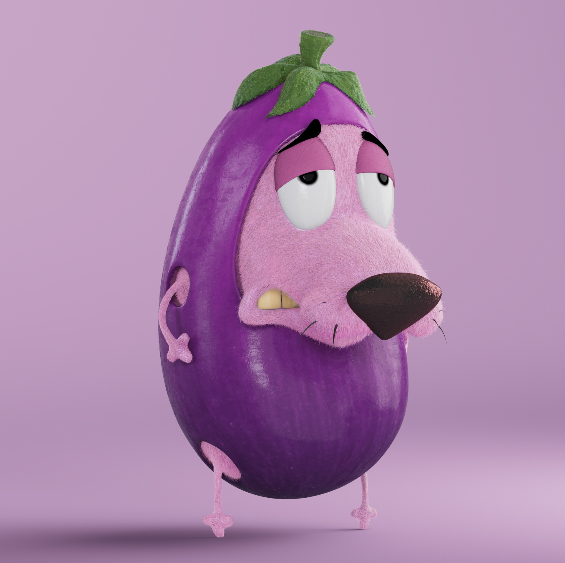 ArtStation - Courage cowardly dog