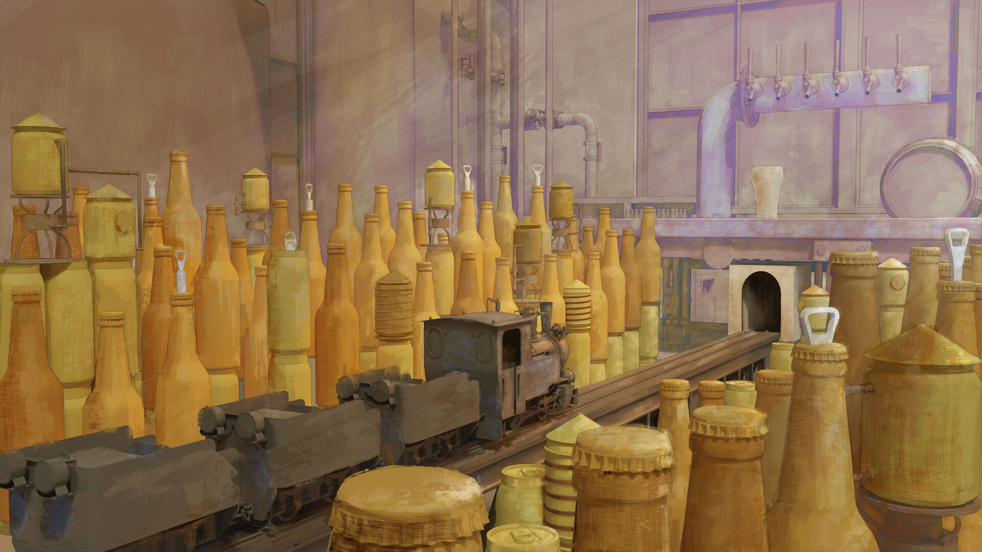 ArtStation - Concept art done for Eisenbahn beer advertisement