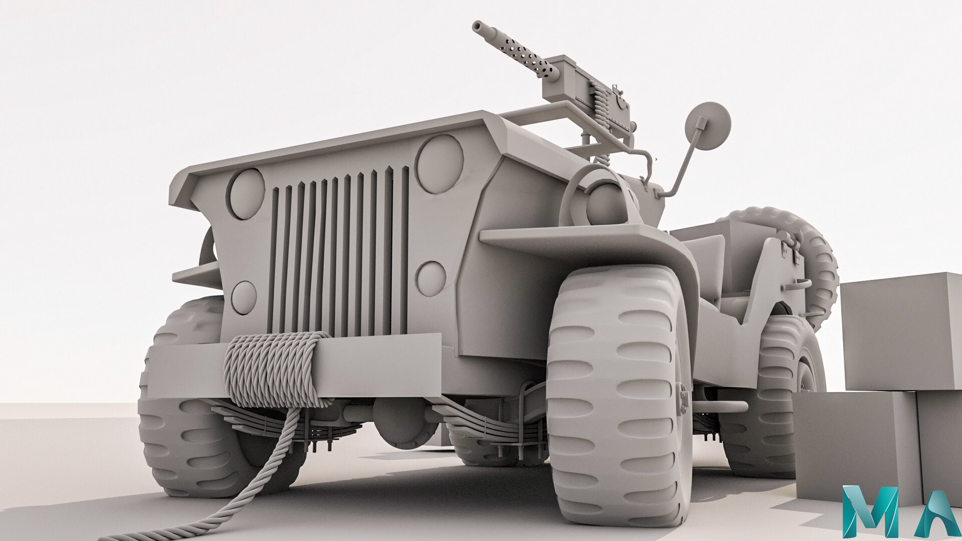 ArtStation - 3D Jeep Model