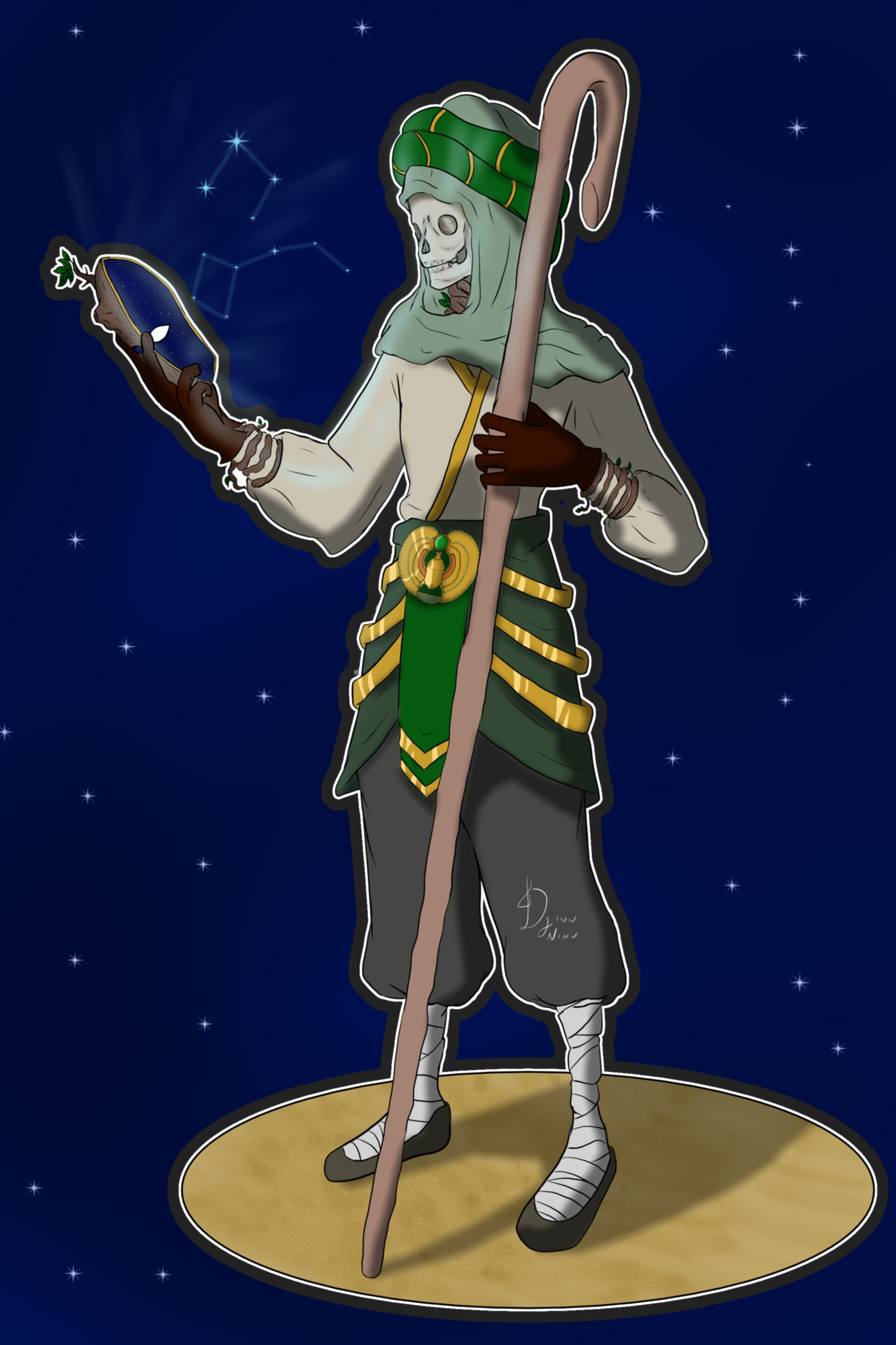 ArtStation - RPG Character - Hollow one Druid