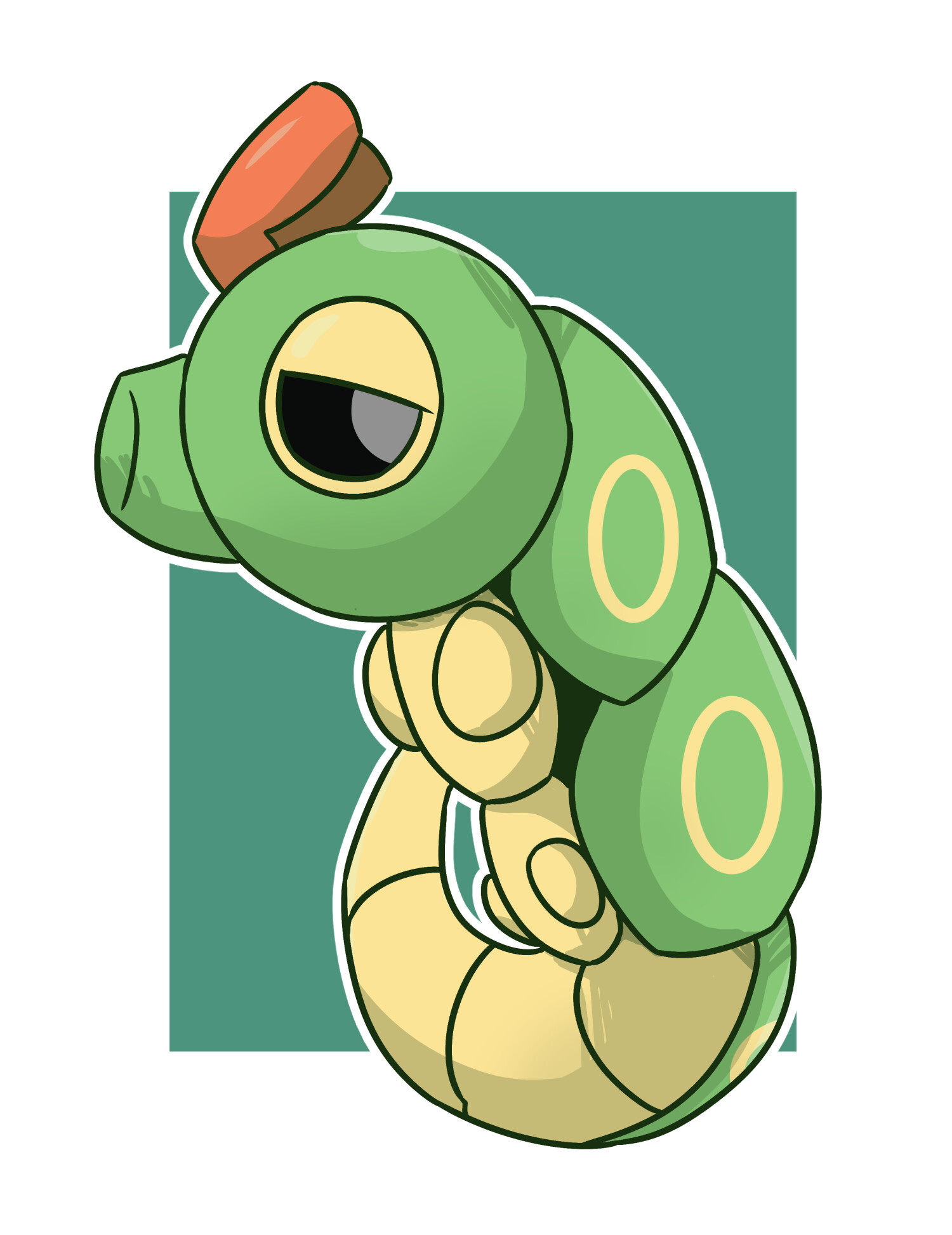 ArtStation - LeafGreen Caterpie Line
