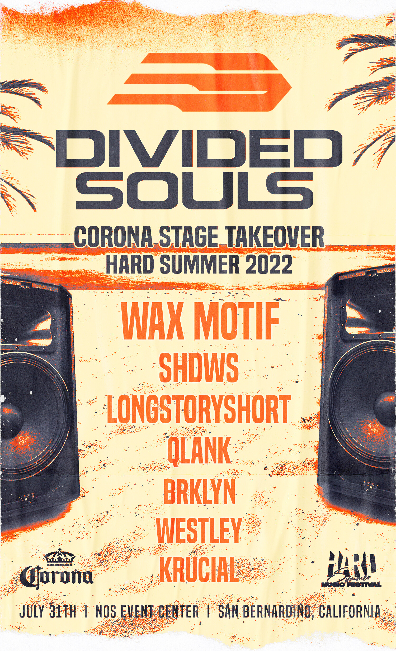 MIRROR DEATH - FLYER: DIVIDED SOULS IN HARD SUMMER FEST 2022