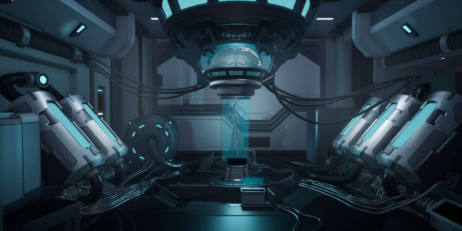 futuristic science laboratory