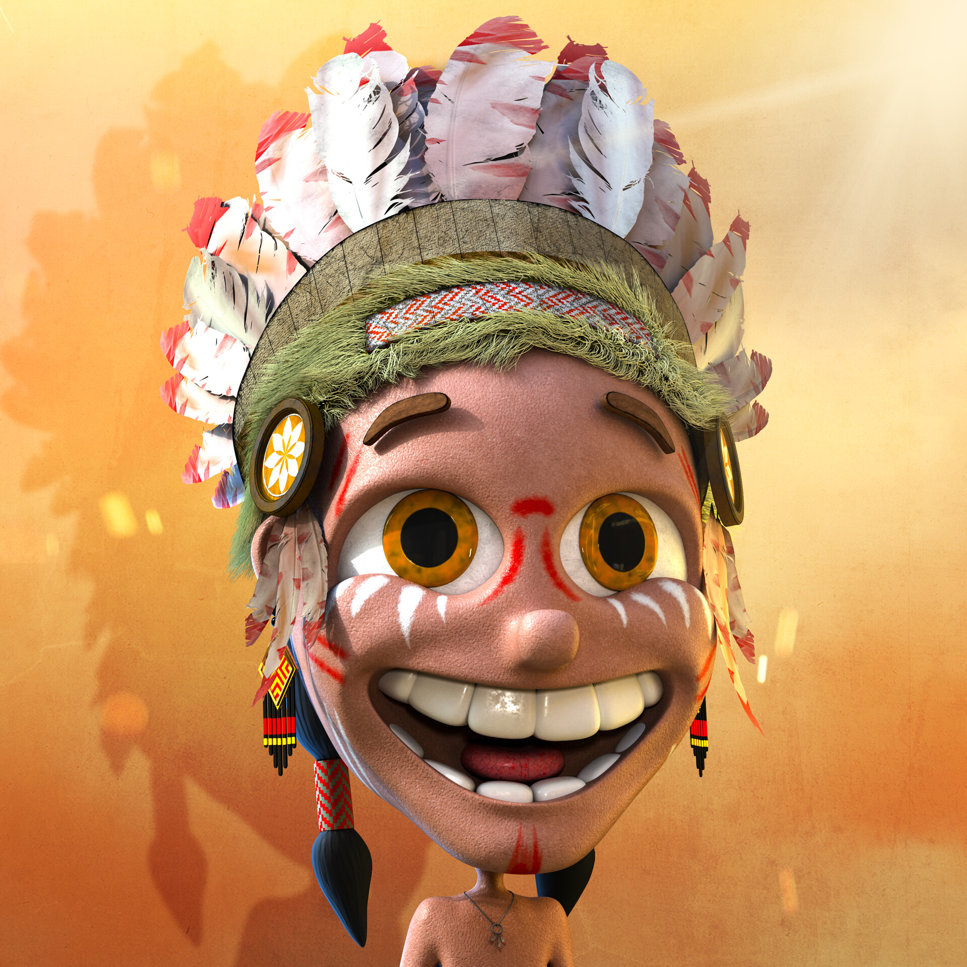 ArtStation - Amerindian - Blsssssd NFT | Project by Boingness