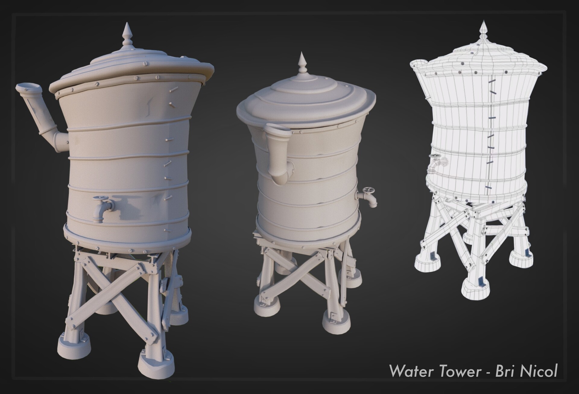 ArtStation - Water Tower Model