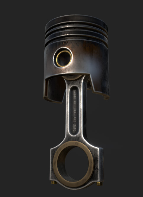 ArtStation - Texturing practice - Piston head
