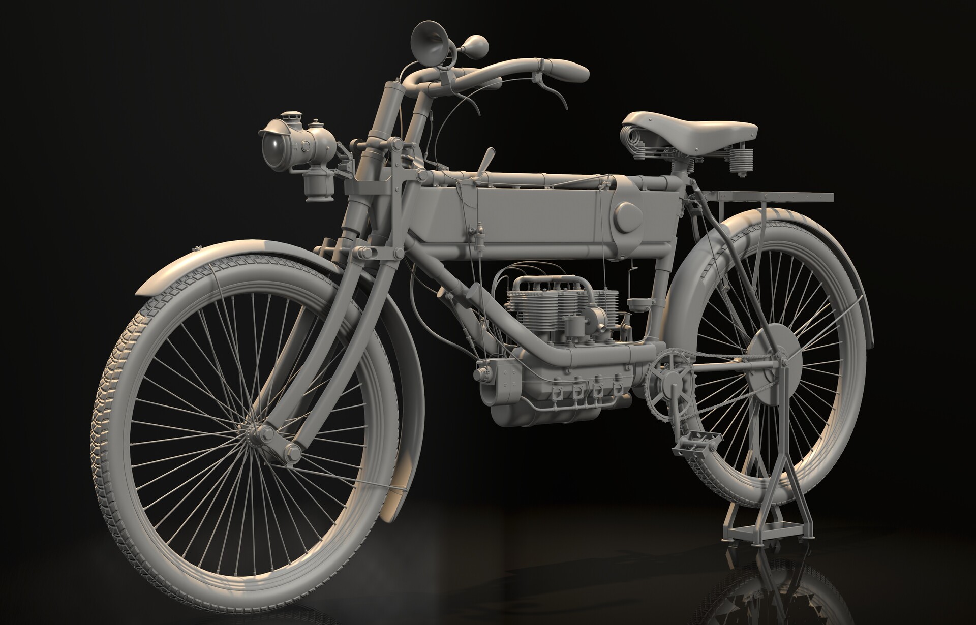 ArtStation - 1908 vintage Motorcycle