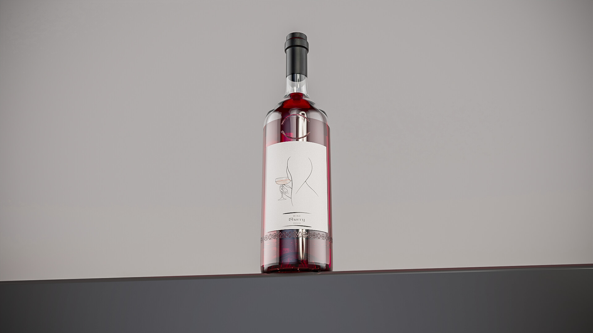 ArtStation - wine Botle